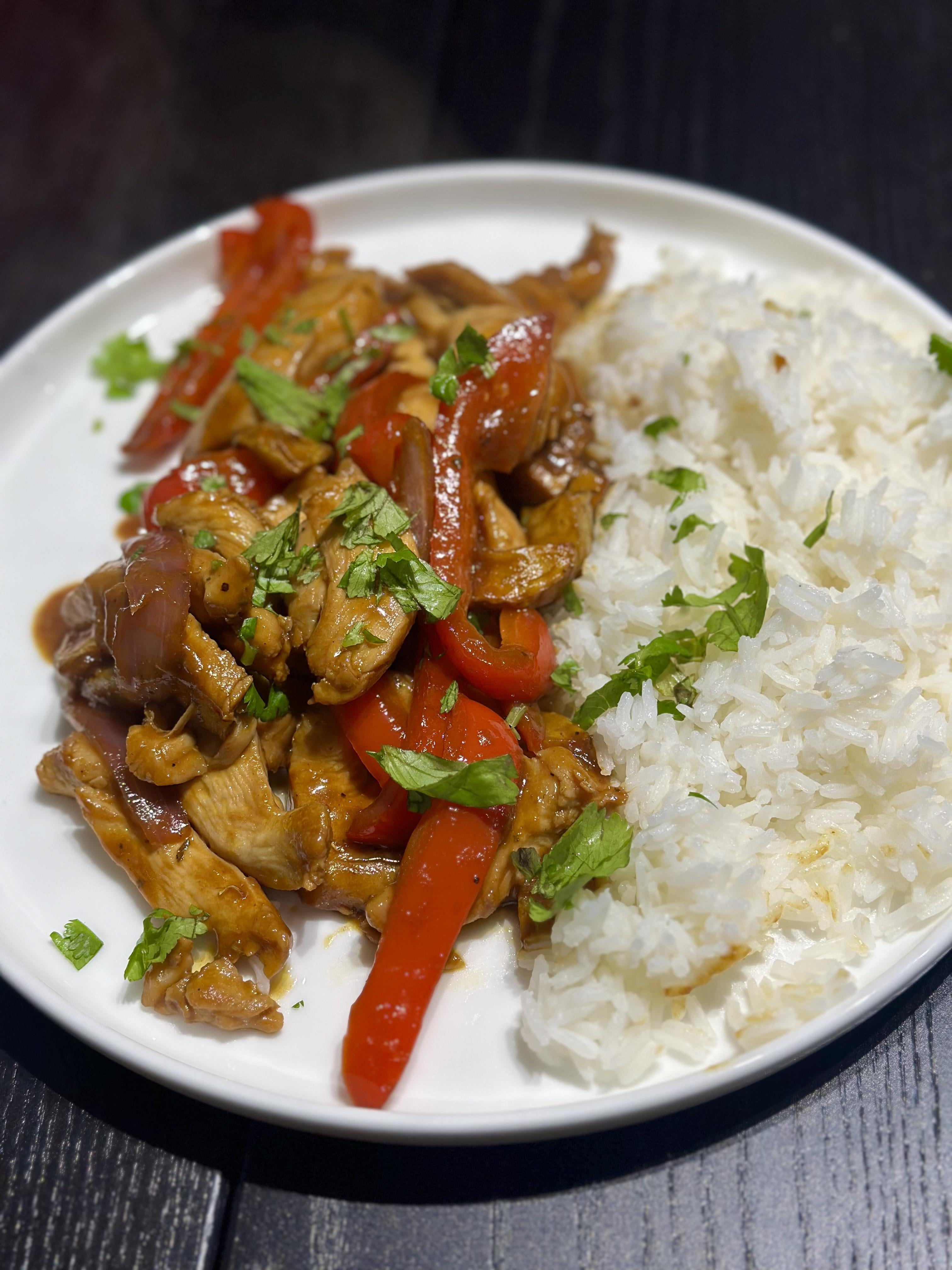 Homemade pollo saltado - foodiedude