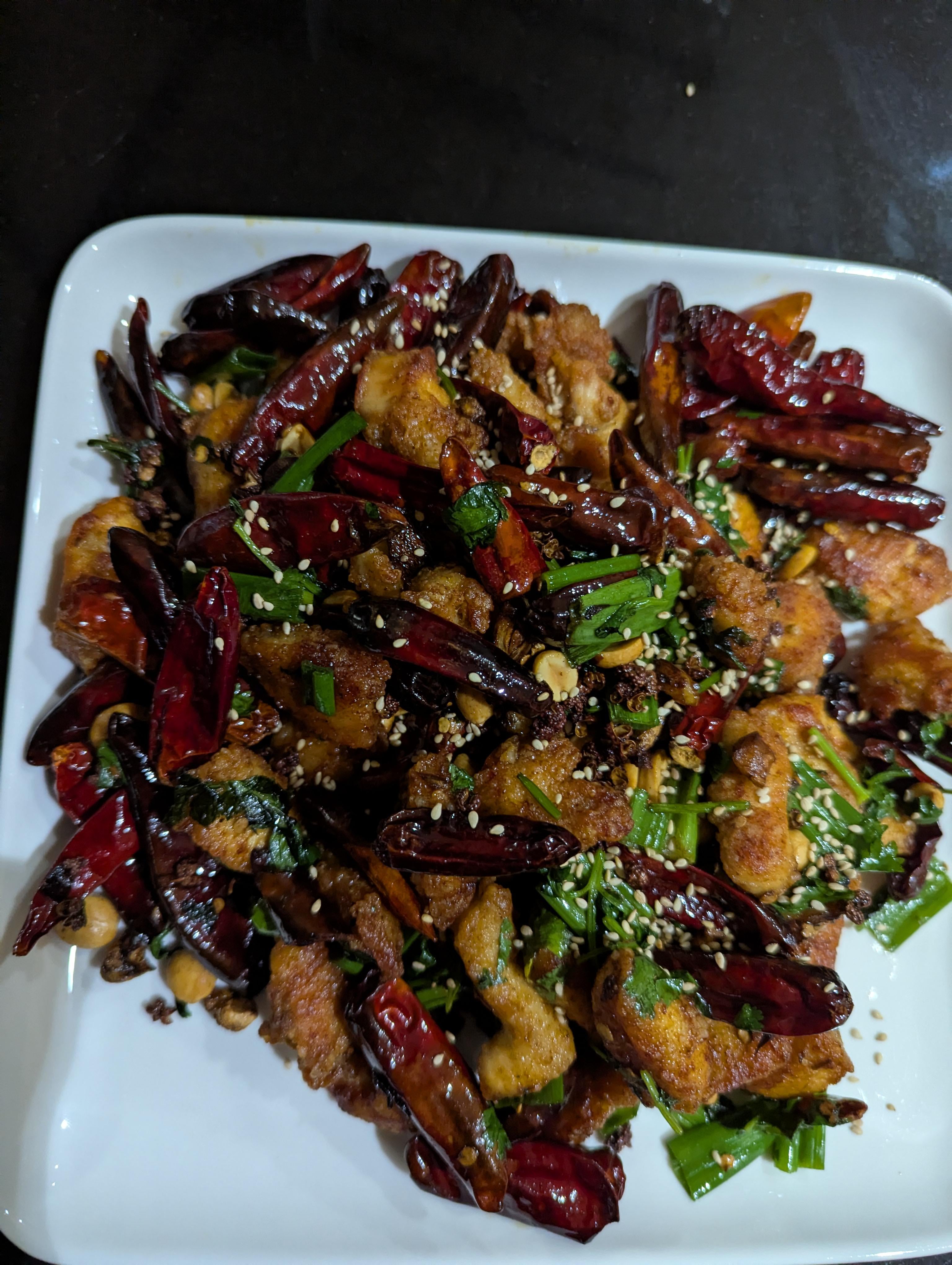 [homemade] Sichuan Mala Chilli Chicken, 辣子鸡, La Zi Ji - foodiedude
