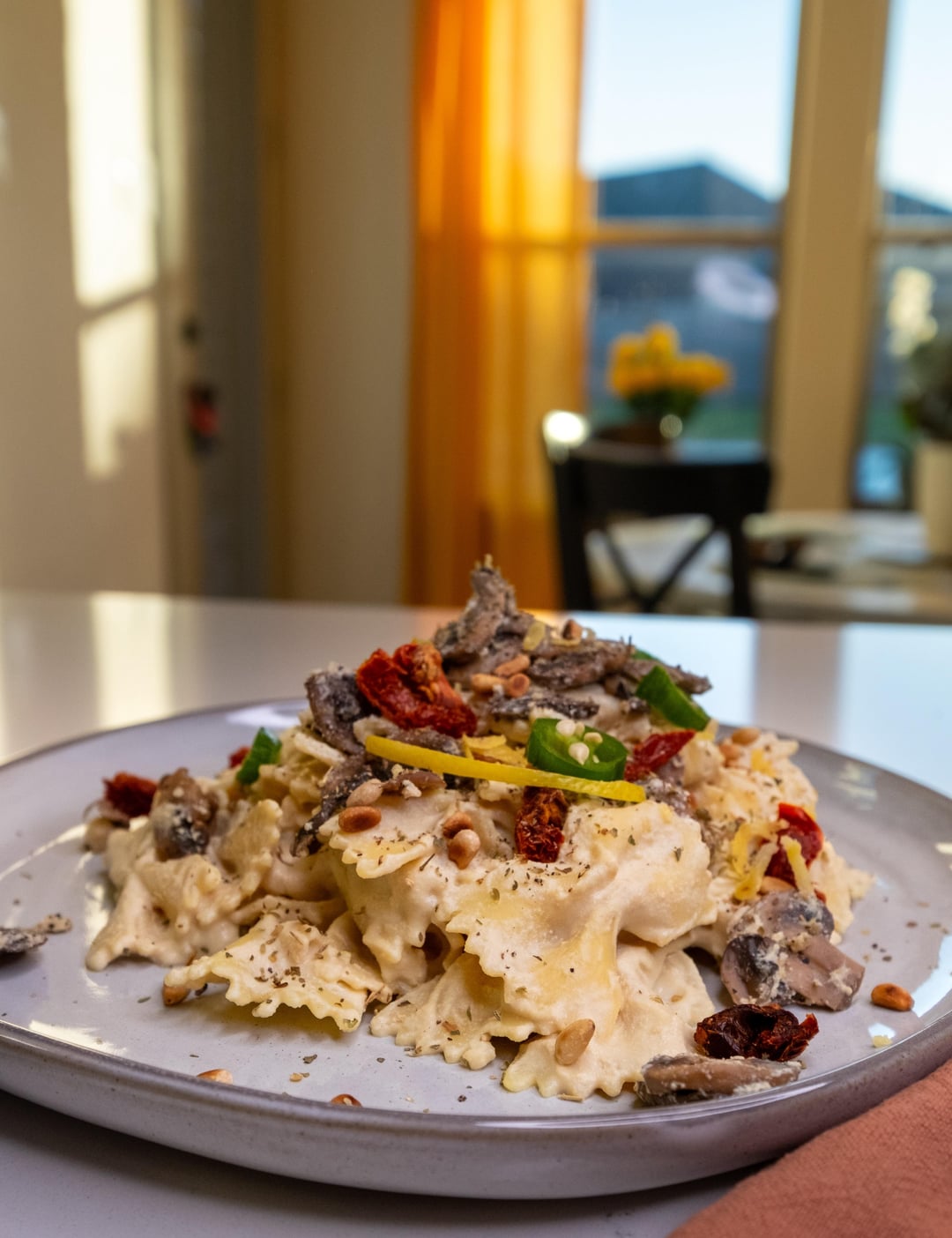 🌱🍋WFPB Lemon Ricotta Pasta ~ High Protein, Low Calorie, Healthy, Vegan ...